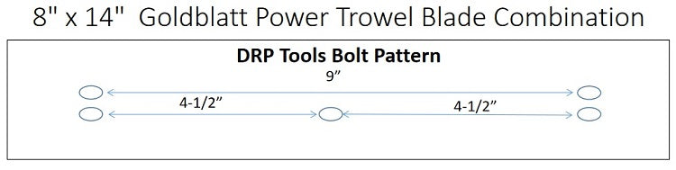 36" Power Trowel Blade 8" x 14" Goldblatt Combination 4-PK | Fast Ship ...