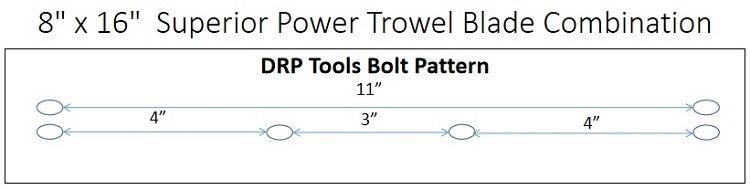 44" Power Trowel Blade 8" x 16" Superior Gold Combination 4-PK | Fast ...